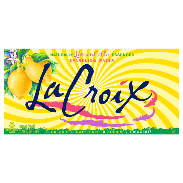 LaCroix Sparkling Water, LimonCello 8 x 12 fl oz (Limit 1 pack per ord – unifo