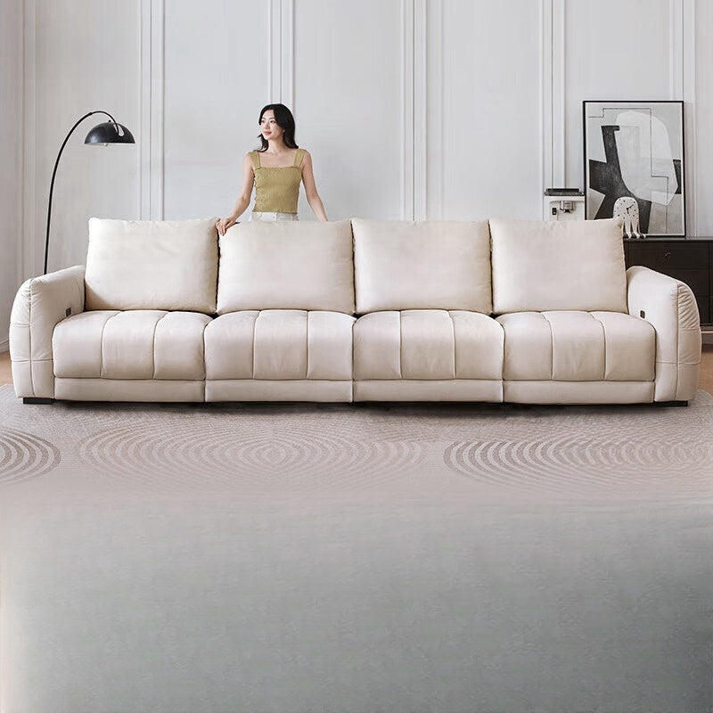 3.1m cowhide deep seated fixed sofa – unifo