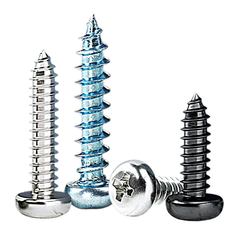 304 stainless steel PA nickel plated self tapping screws round head – unifo