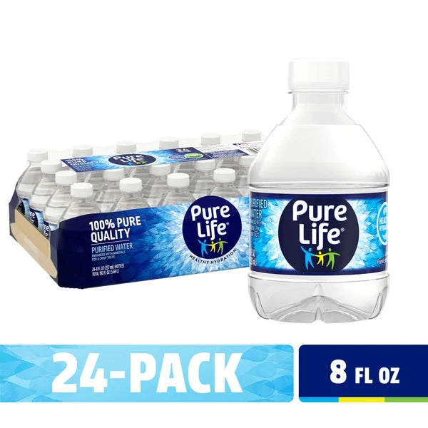 PURE LIFE Purified Water 24 x 8 fl oz (Limit 1 pack per order) – unifo